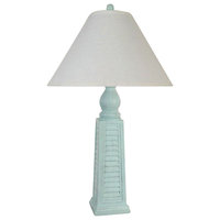 Shutter Table Lamps With Shades, Set of 2 - Beach Style - Lamp Sets ...