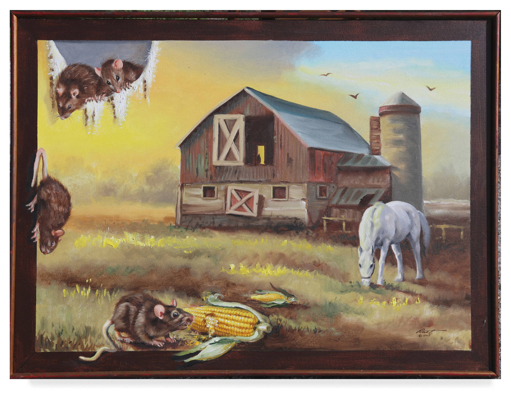 "Rats" by D. Rusty Rust, Canvas Art, 24"x18" - Farmhouse - Prints And ...