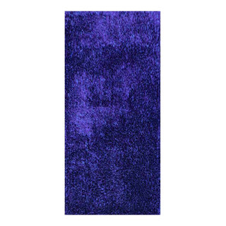 Hand Tufted Shag Polyester Area Rug Solid Blue, [Runner] 2'6"x8 ...