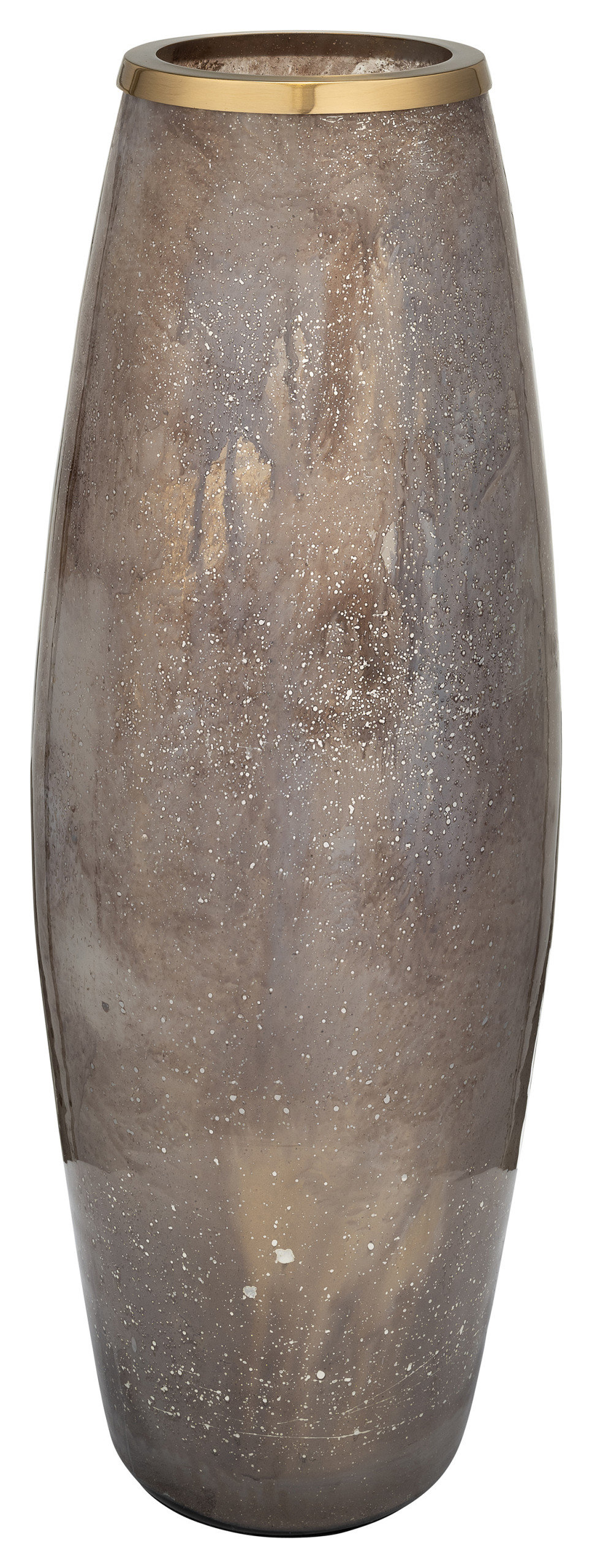 Sagebrook Home Contemporary Glass Champagne Vase With Metal Ring 17573 ...