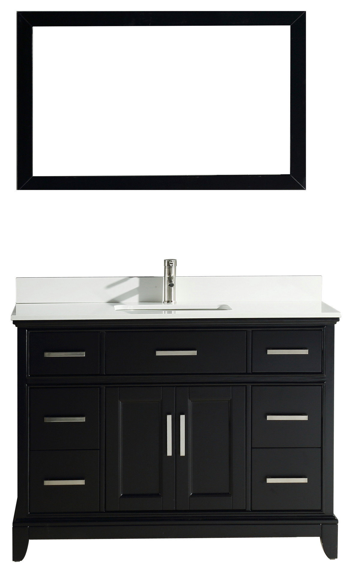 48" sl sink vanity set, phoenix stone top, soft closing doors, drawers ...