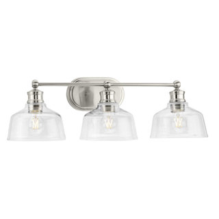 Singleton 3-Light Bath in Brushed Nickel - Transitional - Bathroom ...