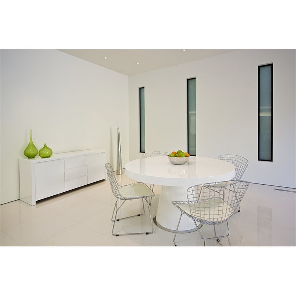 Pangea Home Bowa Modern High Gloss Lacquer Wood Buffet in White ...