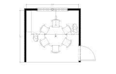 What size dining tables work well in a 12x12 dining room? Round, recta