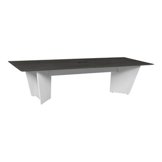Array 120" Conference Table With Power Data Grommet- Ash Grey/ White ...