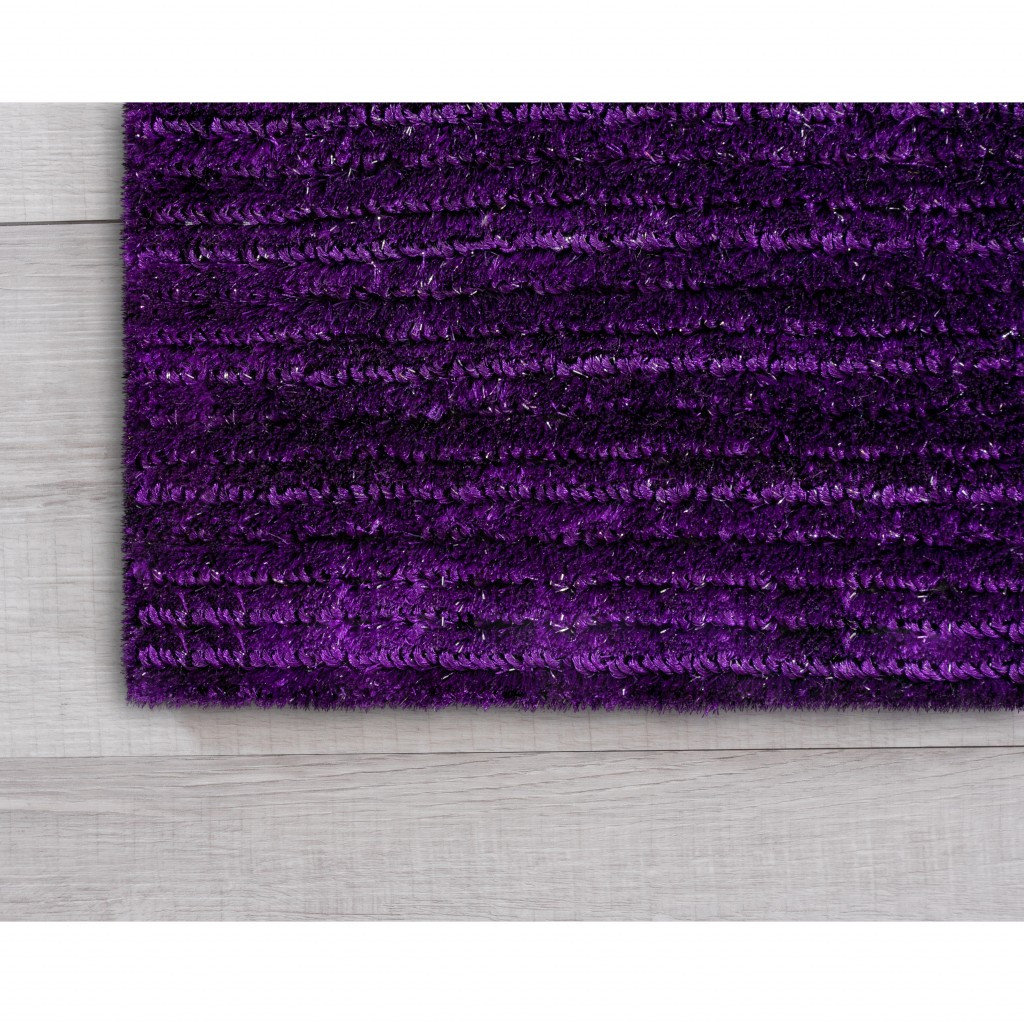 5" x 7" Eggplant Purple Modern Shimmery Area Rug - Contemporary - Area ...
