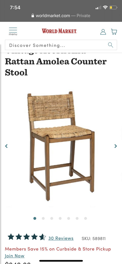 Help getting new counter stool visual
