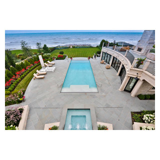 Wilmette, IL Rectilinear Swimming Pool with Separate Hot Tub ...