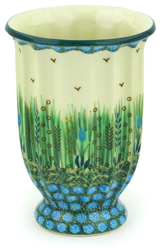 Polmedia Polish Pottery 7" Stoneware Vase - Traditional - Vases - by ...