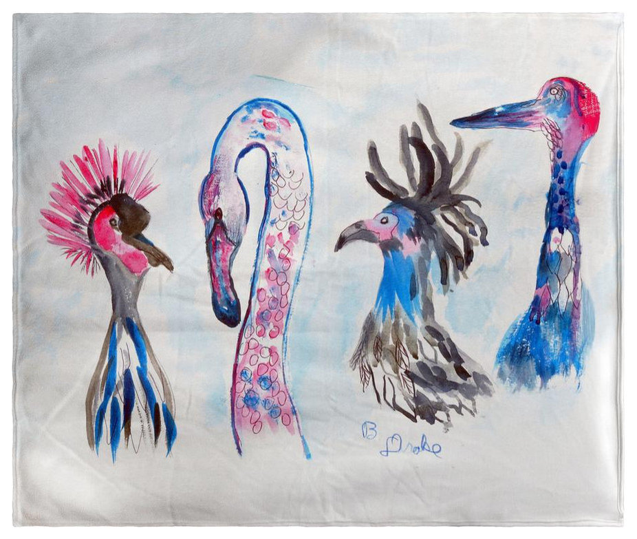 Loony Birds Fleece Throw - Contemporary - Office Chairs - by Bison ...