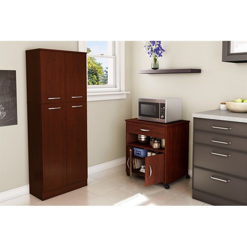 South Shore Axess Printer Cart in Royal Cherry - Transitional - Office ...