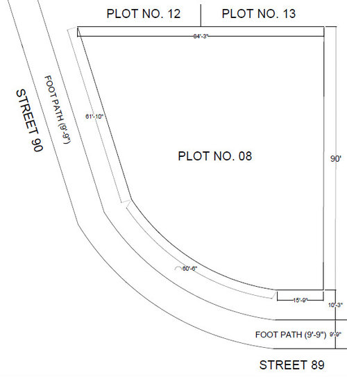 Elevations for irregular shaped site plan