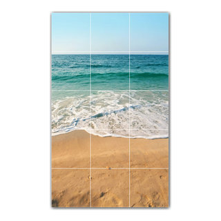 Beach Ceramic Tile Wall Mural HZ500073, 36" Wide x 60" High - Beach ...