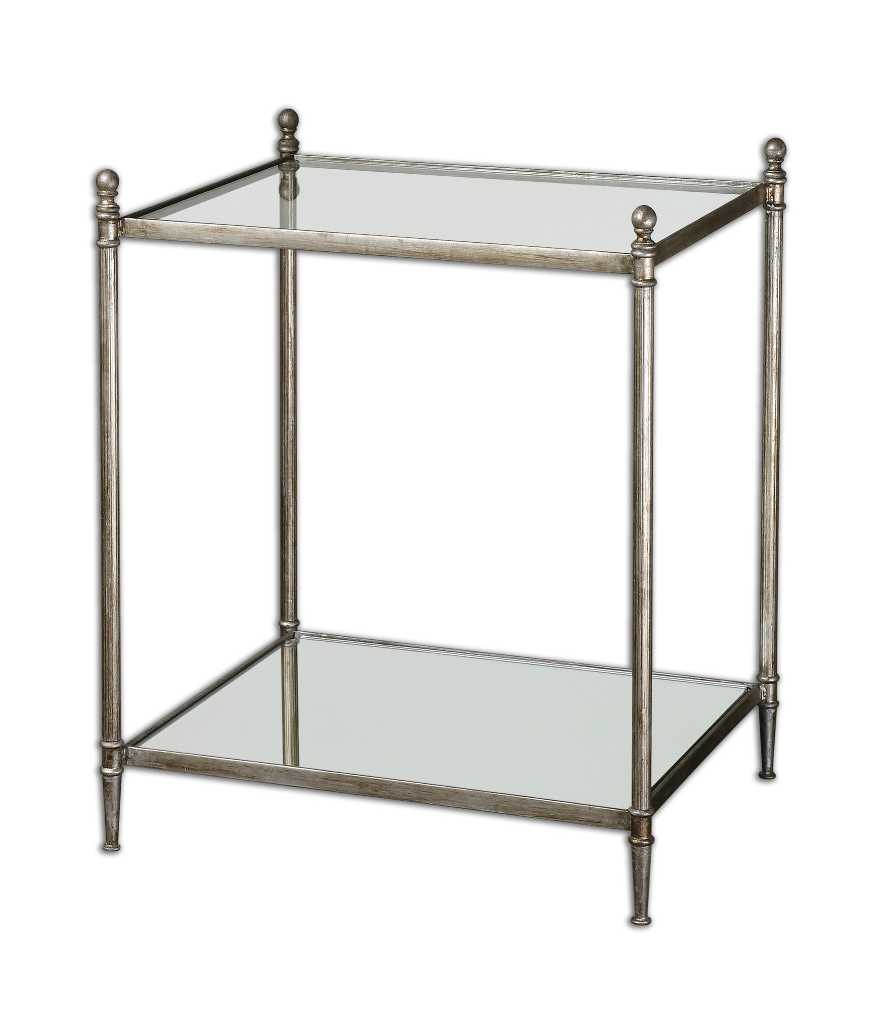Uttermost Gannon Mirrored Glass End Table - Traditional - Side Tables And End Tables - by ...