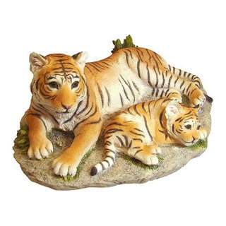 Tiger and Baby Tiger Sculpture - Contemporary - Decorative Objects And ...