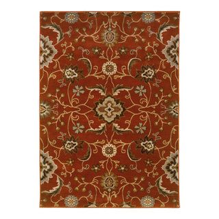 Oriental Weavers Casablanca 4471B Red/Multi Area Rug, 7'10"X10'10 ...