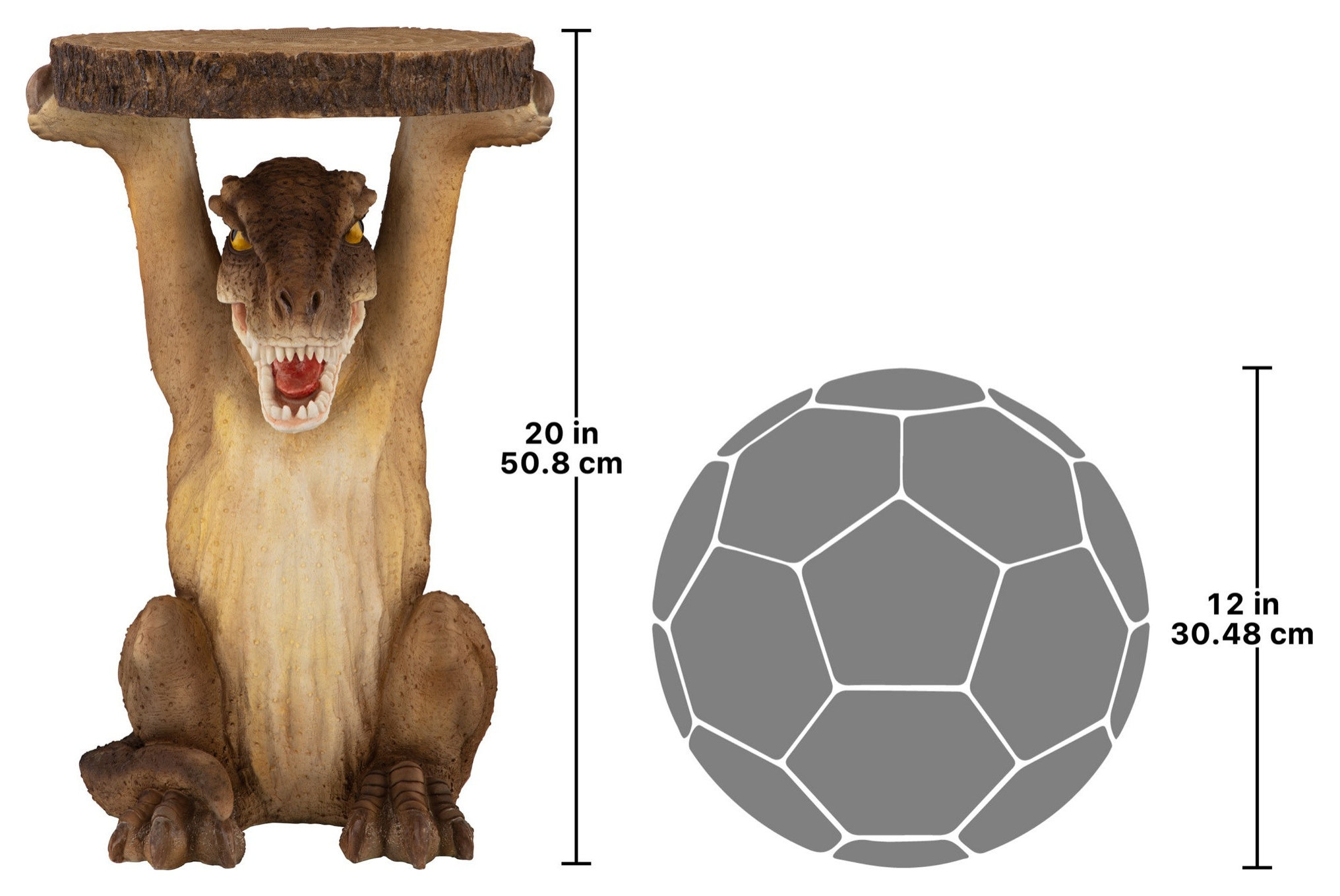 Design Toscano T-Rex Dinosaur Side Table - Rustic - Outdoor Side Tables ...