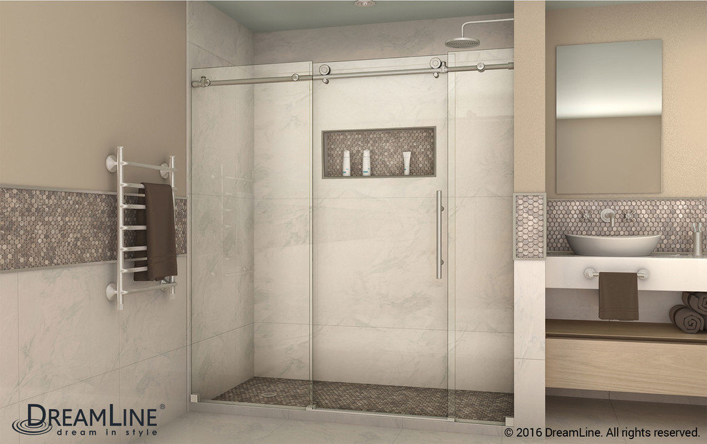 Dreamline Enigma-X 56 To 60" Fully Frameless Sliding Shower Door ...