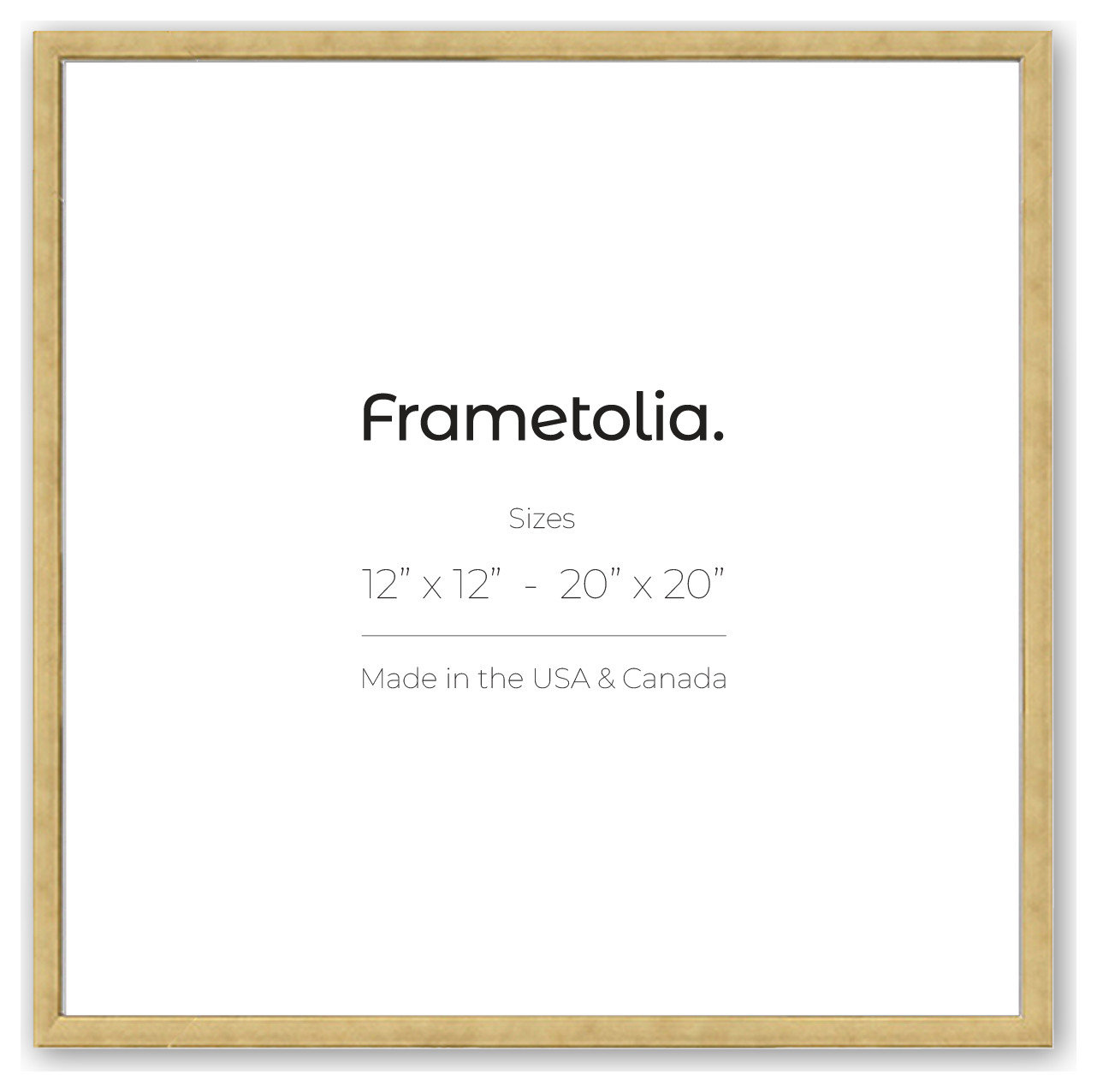 Brushed Gold 3/4" Ramino Gallery/Picture Frame with Bright White Mat ...