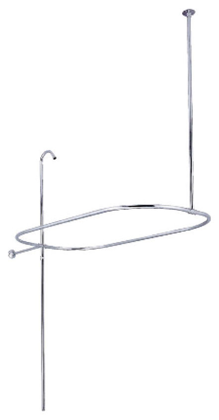 Kingston Brass CC1040 Vintage Oval Shower Riser With Enclosure ...
