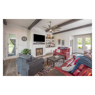 The Sloan House Plan 1528 | CRK Builders - Farmhouse - Living Room ...