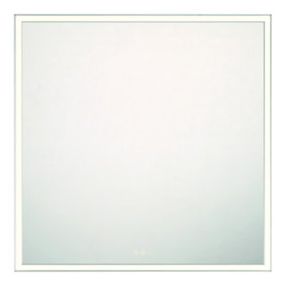 Nixon 36" LED Square Mirror, Silver - Modern - Wall Mirrors - by ...