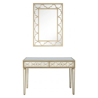 Champagne Glass Mirror and Console Table - Mediterranean - Console ...