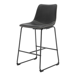 Vesta KD PU Counter Stool, (Set of 2) - Contemporary - Bar Stools And ...