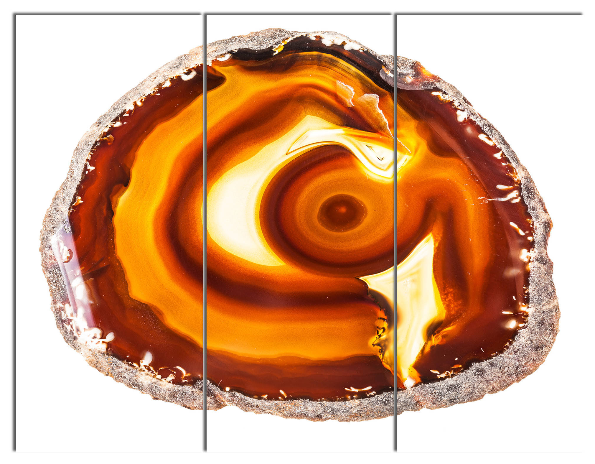 Designart - Vibrant Agate Geode Slice' Large Abstract Metal Artwork, 36 ...