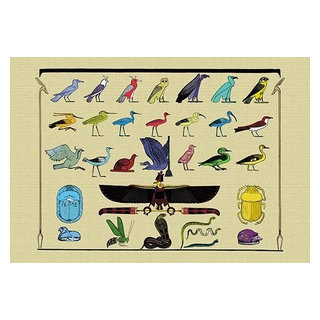 Birds and Other Creatures From Egyptian Monuments, 20" x 30 ...