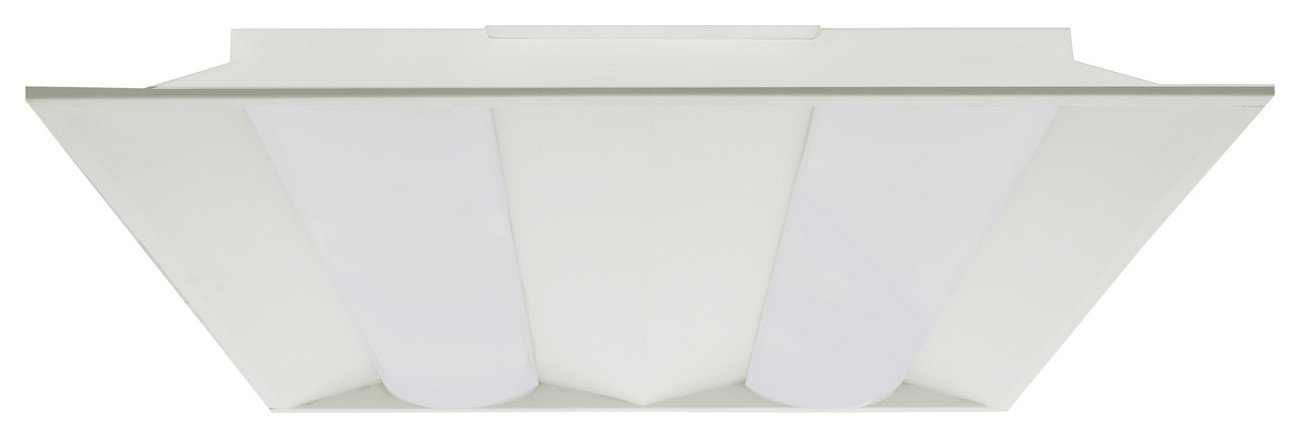 LED Troffer Fixture, White - Transitional - Flush-mount Ceiling ...