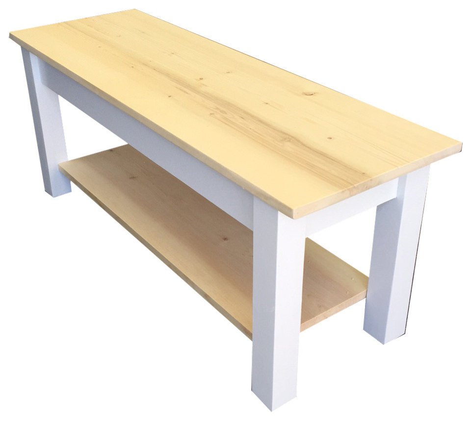 Nantucket Bench With Shelf, 48" - Contemporary - Accent And Storage ...