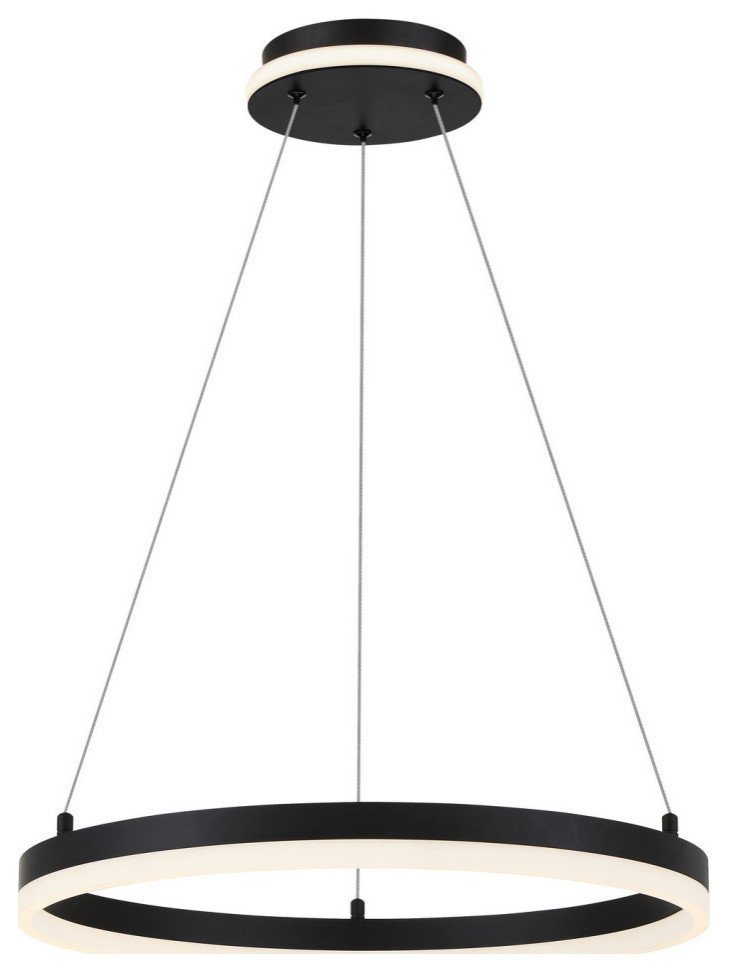 George Kovacs Recovery LED Pendant P1910-66A-L, Coal - Modern - Pendant ...