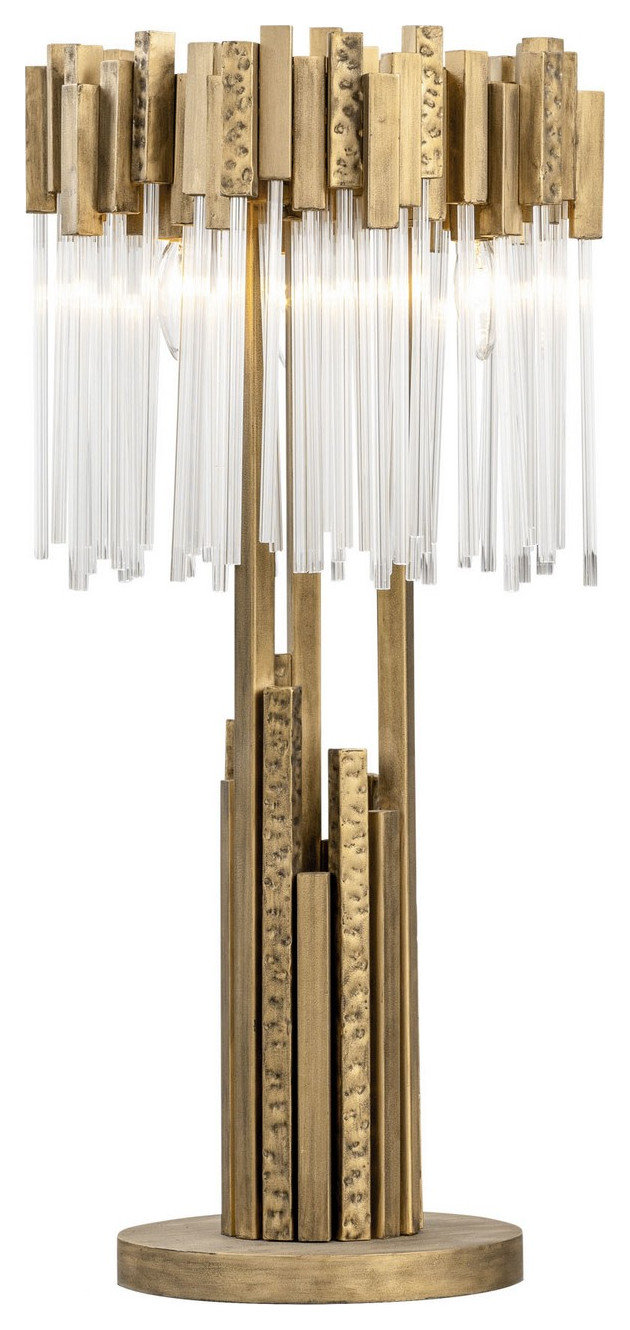 Matrix 3-Light Table Lamp, Havana Gold - Contemporary - Table Lamps ...