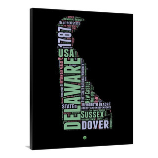 "Delaware Word Cloud 1" Fine Art Print, 36" x 48" - Modern - Prints And ...