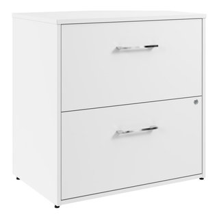 Pemberly Row 2 Drawer Lateral File Cabinet in White - Engineered Wood ...