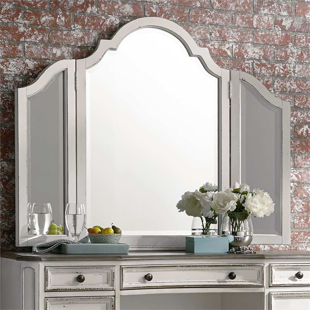 Magnolia Manor White Vanity Mirror - French Country - Wall Mirrors - by ...