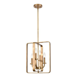 4 Light Pendant, Transitional Style, 18"Hx13"W - Transitional - Pendant ...