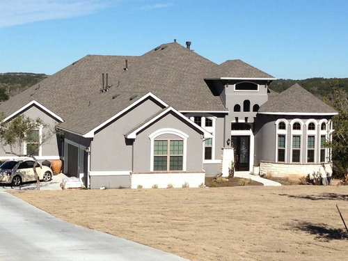 Ideas for accent colors on this big gray house