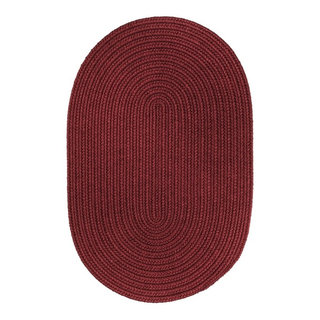Rhody Rug Wool Solid Rug, Red Wine, 2'X8' Oval, 2'x8' Oval - Area Rugs ...