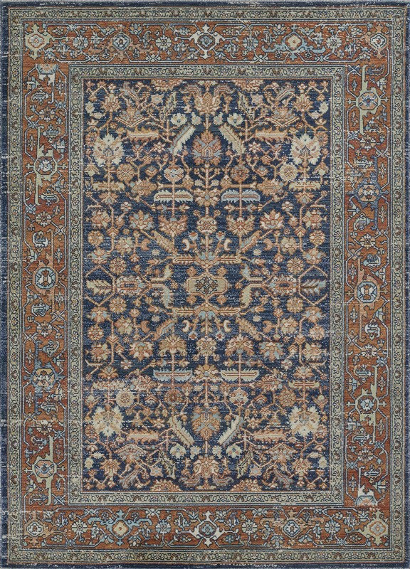 Momeni Lillihan LIH-1 Traditional Navy Area Rug, 9'3"x11'10 ...