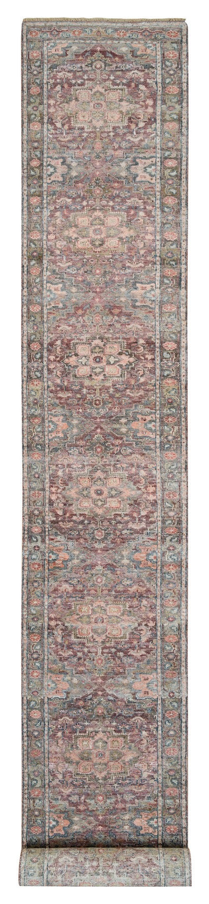 Rich Red Extra Soft Wool Pile Hand Knotted XL Runner Oriental Rug 2'8 ...