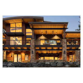 Curved Cable Railings for Decks, Tahoe, NV - Modern - Terrasse - Denver ...