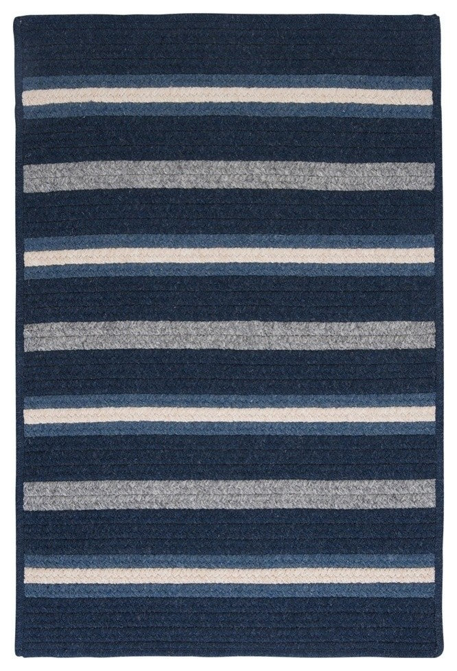 Colonial Mills Salisbury LY29 Navy Contemporary Area Rug, Rectangular 4 ...