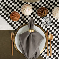 DII Black and Cream Harlequin Print Table Topper - Contemporary ...
