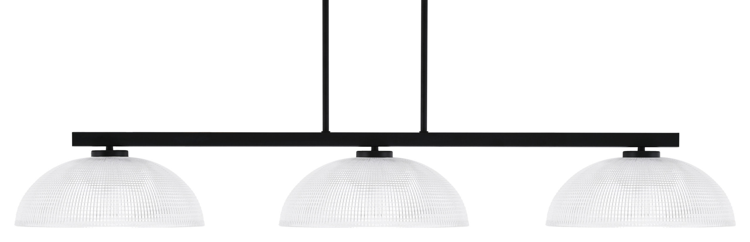 Atlas 3 Light Bar In Matte Black Finish With 13" Clear Ribbed Glass ...