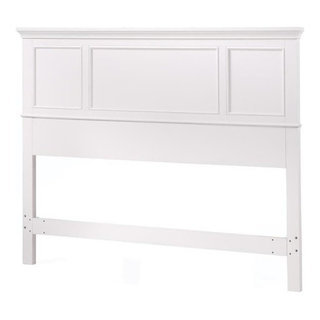 Pemberly Row Traditional Wood Queen Panel Headboard in Off White ...