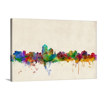 Albuquerque New Mexico Skyline Wrapped Canvas Art Print, 18"x12 ...