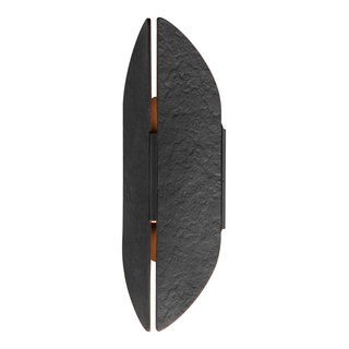 ET2 Lighting Tectonic 2-Light Outdoor Wall Mount, Black With Antique ...