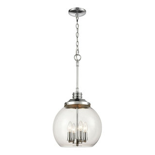 4 Light Pendant in Transitional Style - 25 Inches tall and 13 inches ...